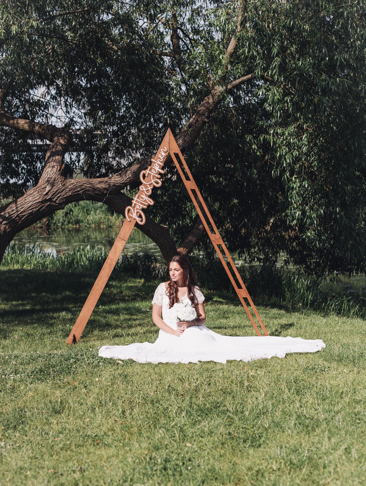 Personalized Wedding Arch - Wedding Arch Triangle Circle Hexagon - Cer