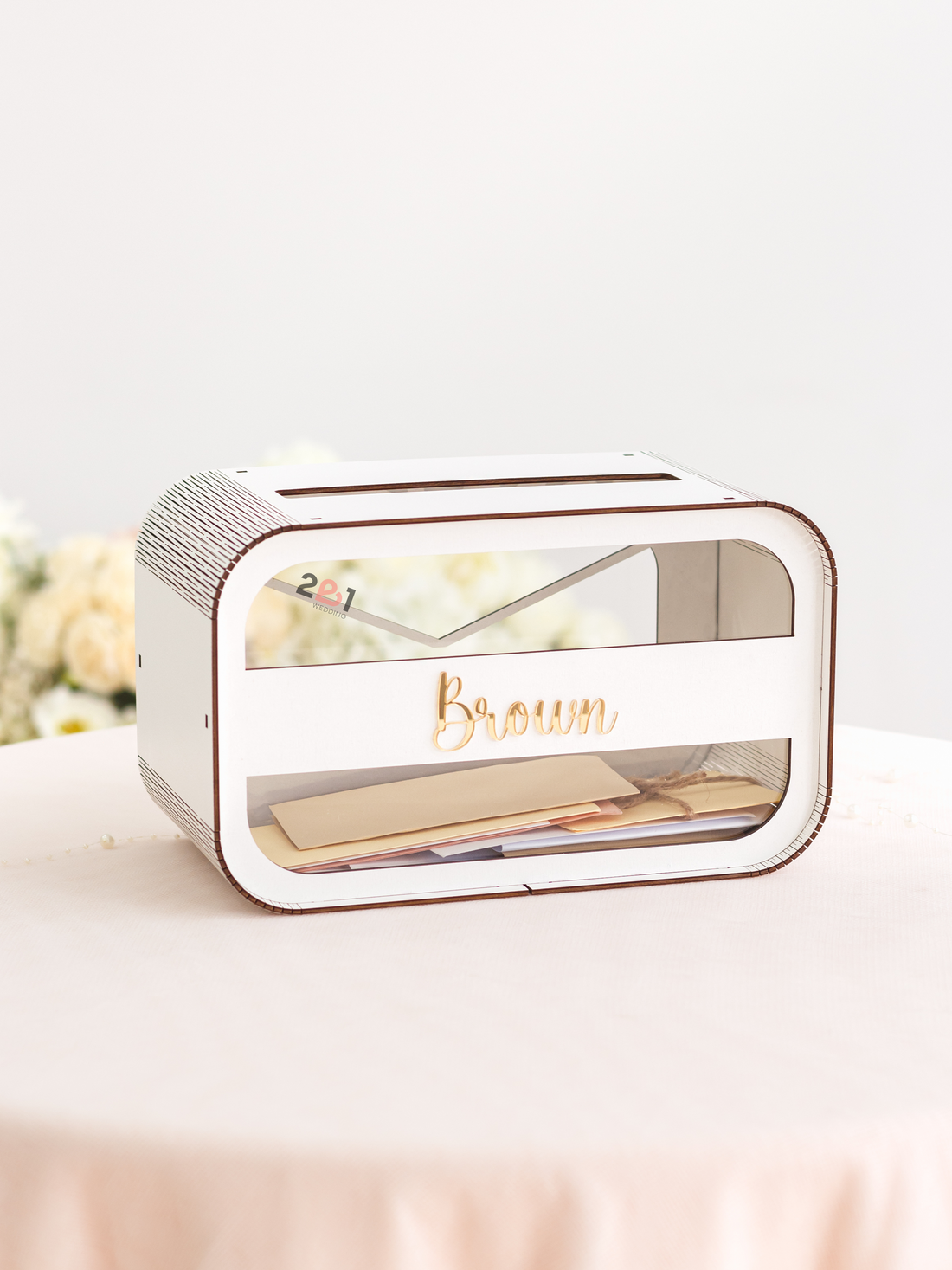 Custom Acrylic Wedding Card Box - 2b1Wedding