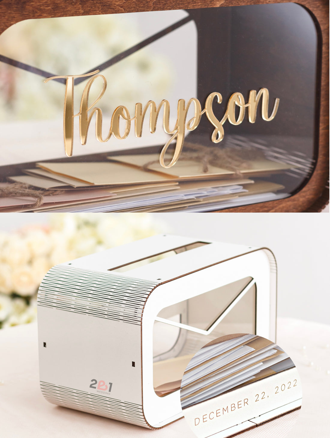 Custom Acrylic Wedding Card Box - 2b1Wedding